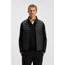 BOSS Green Herren Steppweste "V Urbanex Vest", schwarz, Gr. XL, unifarben, Web, Obermaterial: 100% Polyester, Westen, mit soften Stretch-Eins&auml;tzen