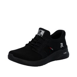 Rieker Damen Slip-On Sneaker "Ready2GO", Gr. 43schwarz, Lederimitat, Textil, Basic, Schuhe, Schlupfschuh, Freizeitschuh, Halbschuh mit Gummizug