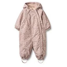 Jumpsuit Wheat "Wheat Snowsuit Adi", M&auml;dchen, Gr. 92, rose dust flowers, 100% Nylon, unifarben, normal, Overalls Jumpsuit