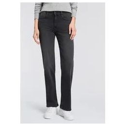 Regular-fit-Jeans MAC "LAURA", Damen, Gr. 38, N-Gr, authentic carbon wash, Denim/Jeans, Obermaterial: 89% Baumwolle, 8% Polyester, 3% Elasthan, unifarben, regular fit kn&ouml;chelfrei, Jeans, im Five-Pocket Style
