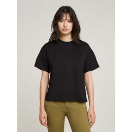 G-Star Raw G-STAR Damen T-Shirt "Side Buttons Relaxed Top", schwarz, Gr. XS, Obermaterial: 100% Baumwolle, Shirts