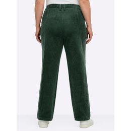 sheego Damen Cordhosemoos, Gr. 48, unifarben, 98% Baumwolle, 2% Elasthan, Hosen