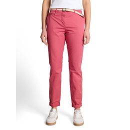 Tom Tailor Damen Chinohose "Tom Tailor Chino", rosa, Gr. 46, unifarben, Web, Obermaterial: 86% Baumwolle, 10% Polyester, 4% Elasthan. Futter: 100%