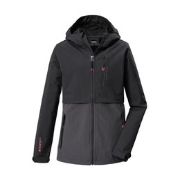 Killtec Kinder Softshelljacke "KOS 153 GRLS SFTSHLL JCKT"schwarz, Gr. 128, Oberseite: 100% Polyester;R&uuml;ckseite: 100% Polyester;Futter: 100%
