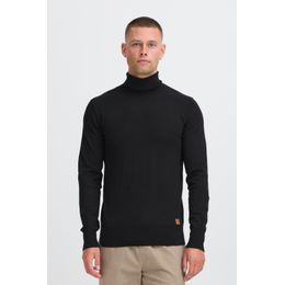 Rollkragenpullover Blend "BHFibes", Herren, Gr. XXL, schwarz, Feinstrick, 70% Baumwolle (Recycled), 30% Polyester (Recycled), unifarben, normal normal, hoch geschlossener Ausschnitt, Pullover Rollkragenpullover, Stilvoller Strickpullover mit Rollkragen