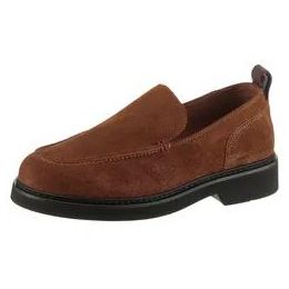 Loafer Tommy Hilfiger "HILFIGER ULTRA LIGHT SDE LOAFER", Herren, Gr. 44, braun, Veloursleder, Schuhe Loafer, Blockabsatz, Slipper, Businessschuh in bequemer Form