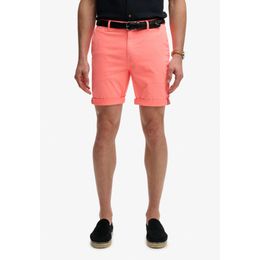 Superdry Herren Chinoshorts "PREMIUM REGULAR CHINO SHORT", pink, Gr. 32, unifarben, Web, Obermaterial: 98% Baumwolle, 2% Elasthan, Hosen, aus