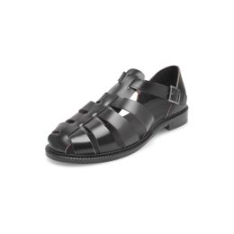 Henry Stevens Herren Sandale "Wallace FSI", Gr. 44, schwarz, Kalbsleder, Schuhe