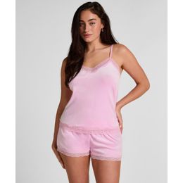 Hunkem&ouml;ller HUNKEM&Ouml;LLER Damen Pyjama "Samit-Spitzen-Short", Gr. XSrosa, 95% Polyester, 5% Elasthan, Homewear-Sets