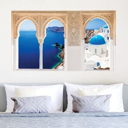 Bilderwelten Wandtattoo Verzierte Fenster View Over Santorini