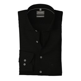 OLYMP Herren Langarmhemd "Luxor comfort fit", schwarz, Gr. 39, Web, Obermaterial: 100% Baumwolle, Hemden, Struktur - Satin, comfort fit,