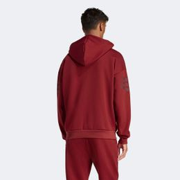 Herren Kapuzensweatjacke "FUTURE ICONS 3-STREIFEN"active maroon, Gr. S, adidas Sportswear, Obermaterial: 67% Polyester, 33% Baumwolle, Sweatjacken