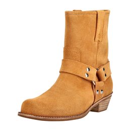 Damen Bikerboots "Jeffrey Campbell Stiefelette Veloursleder", Jeffrey Campbell, Gr. 41, braun, Veloursleder, Schuhe