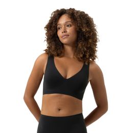 Mey Damen Bustier "Invisibles", Gr. XL, schwarz, Interlock, Obermaterial: 87% Polyamid, 13% Elasthan, BHs, herausnehmbare Pads, tiefer V-Ausschnitt,