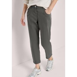 Cecil Damen Culotte, grau, Gr. 32, unifarben, Web, 96% Baumwolle, 4% Elasthan, Hosen, Middle Waist