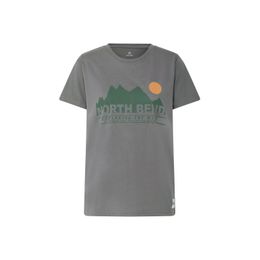 North Bend Damen Rundhalsshirt "Rundhalsshirt NBCash", grau, Gr. 44, Obermaterial: 60% Baumwolle CO. 40% Polyester PES., Shirts