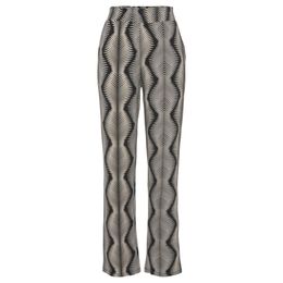 Lascana Hose Damen Gr&ouml;&szlig;e 36/38 hellgrau / schwarz / wollwei&szlig;