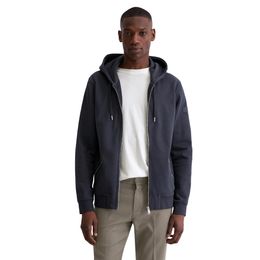 Marc O'Polo MARC O'POLO Herren Kapuzensweatjacke "regular fit aus weichem Bio-Baumwoll-Sweat"schwarz navy, Gr. L, Sweatware, Obermaterial: 100% Baumwolle,