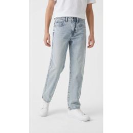 Relax-fit-Jeans name it "NKMRYAN LOOSE JEANS 5760-RM NOOS", Kinder, Gr. 146, N-Gr, light blau bleached denim, Denim/Jeans, Obermaterial: 100% Baumwolle, leichte Abriebeffekte, loose fit lang, Jeans