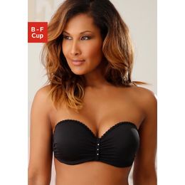 Damen Multiway-BH, NUANCE BY LASCANA, Gr. 100, schwarz, Microtouch, Obermaterial: 88% Polyamid, 12% Elasthan, BHs, mit B&uuml;gel und mit Schale, Sommer