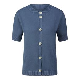 Peter Hahn - Strickjacke, blau, Gr. 40 / M - Baumwolle
