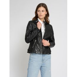 Maze Damen Lederjacke "4202244", schwarz, Gr. XS, Obermaterial: 100% Lammleder. Futter: 100% Baumwolle. &Auml;rmelfutter: 100% Polyester, Jacken