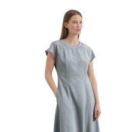 Marc O'Polo MARC O'POLO Damen Midikleid "aus LENZING ECOVERO ", grau, Gr. 32, unifarben, Obermaterial: 83% Viskose, 17% Polyamid, Kleider