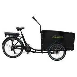 E-Bike SACHSENRAD "T1 Grand Trunk mit Regenabdeckung und Alarmanlage" Gr. 51, schwarz, Elektrofahrr&auml;der, 51cm, 20 Zoll (50,80cm), Alarmanlage, Holz-Transportbox, Mitgelieferte Regenabdeckung