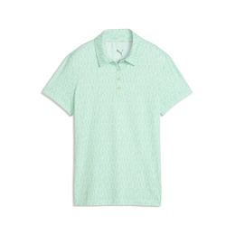 Puma Damen Poloshirt "CLOUDSPUN Wavey Polo Damen", gr&uuml;n, Gr. L, mehrfarbig, Obermaterial: 94% Polyester, 6% Elasthan, Shirts