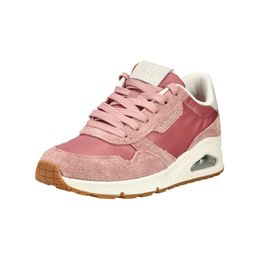 Sneaker Skechers "Skechers Sneaker Veloursleder", Damen, Gr. 36, pink, wei&szlig;, Veloursleder, Schuhe Sneaker