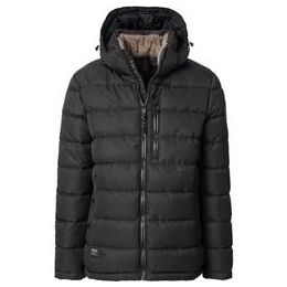 Steppjacke Casamoda "Casamoda Steppjacke mit Kapuze uni", Herren, Gr. XXL, dunkelgrau, 100% Polyester, Jacken Steppjacke