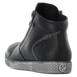Rieker Damen Schlupfboots, Gr. 39, schwarz, Lederimitat, unifarben, Schuhe, Stiefelette, Schlupfboots mit Rei&szlig;verschluss