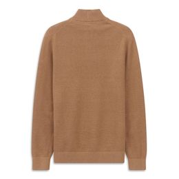 Bugatti Herren Troyer "Basic Essential", braun, Gr. XL, unifarben, 100% Baumwolle, Pullover, aus reiner Baumwolle