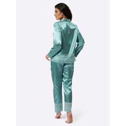 w&auml;schepur W&Auml;SCHEPUR Damen Schlafanzug, Gr. 52, gr&uuml;n, 83% Polyester, 17% Baumwolle, Homewear-Sets