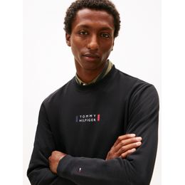 Tommy Hilfiger Herren Sweatshirt "BRAND LOVE", schwarz, Gr. M, Sweatware, Obermaterial: 100% Baumwolle, Sweatshirts, regular fit, Rundhals