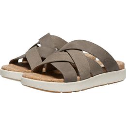 Keen Elle Mixed Slide Damen Sandalen brindle birch hellbraun 40,5 - Damenschuhe