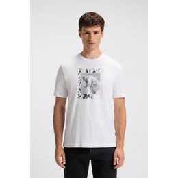 BOSS Orange Herren T-Shirt "Te lupo"wei&szlig;100, Gr. S, unifarben, Single Jersey, Obermaterial: 100% Baumwolle, Shirts, runder Ausschnitt, regular fit,