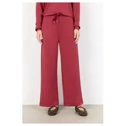 Schlupfhose soyaconcept "SC-BANU 33", Damen, Gr. L (40), N-Gr, dunkel rot, Sweatware, Obermaterial: 48% Modal, 48% Polyester, 4% Elasthan, unifarben, loose fit kn&ouml;chellang, Hosen Schlupfhose, Sommerhose
