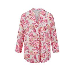 Peter Hahn - Bluse mit Rundhals-Ausschnitt, weiss, Gr. 48 / XL - Baumwolle