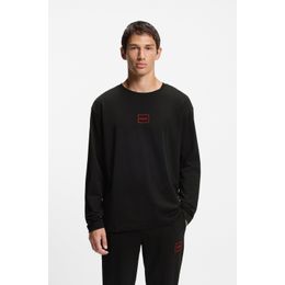HUGO UNDERWEAR Herren Langarmshirt "T-Shirt Laze Longsleeve", Gr. XL, schwarz, Single Jersey, Obermaterial: 95% Baumwolle, 5% Elasthan, unifarben,