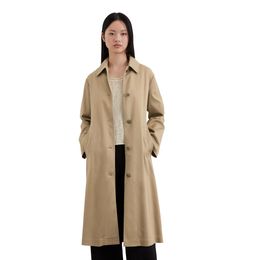 Marc O'Polo MARC O'POLO Damen Regenmantel "aus Lyocell-Twill", beige, Gr. 42, unifarben, Obermaterial: 96% Lyocell, 4% Elasthan. Futter: 100% Polyamid, M&auml;ntel