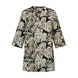 Emilia Lay - Long-Bluse mit 3/4-Arm, schwarz, Gr. 42 / M - Leinen