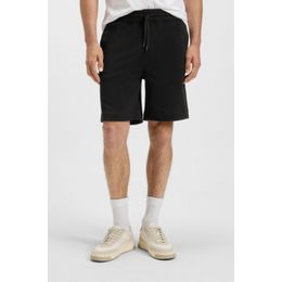 BOSS Orange Herren Sweatshorts "Sewalk", schwarz, Gr. M, unifarben, Sweatware, Obermaterial: 100% Baumwolle, Hosen, mit BOSS Markenlabel
