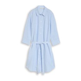 Tom Tailor Kleid Damen Gr&ouml;&szlig;e 40 hellblau / wei&szlig; Sommerkleid