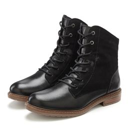 Stiefelette Lascana "Boots, Lederschuhe", Damen, Gr. 37, schwarz, Obermaterial: 100% Rindsleder. Decksohle: 100% Schafsleder. Futter: 100% Schafsleder. Laufsohle: 100% Synthetik, unifarben, Basic, Schuhe Stiefelette, aus Leder