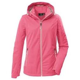 Softshelljacke Killtec "KOS 69 WMN SFTSHLL JCKT", Damen, Gr. 38, pink, Oberseite: 100% Polyester;R&uuml;ckseite: 100% Polyester, Jacken Softshelljacke, Winddichte, wasserabweisende Damenjacke mit abnehmbarer Kapuze