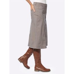 Inspirationen Damen Jeansrock, grau, Gr. 24, unifarben, 97% Baumwolle, 3% Elasthan, R&ouml;cke
