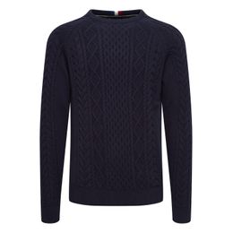 FQ1924 Herren Strickfleece-Pullover "Strickpullover FQKyle", blau, Gr. M, Obermaterial: 60% Baumwolle CO. 40% Polyacryl PAN., Pullover