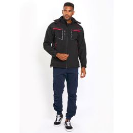 Softshelljacke Arctic Seven "ASPierr", Herren, Gr. M, schwarz, Obermaterial: 96% Polyester, 4% Elasthan; Innenseite: 100% Polyester, Jacken Softshelljacke, sportliche Outdoor Funktionsjacke mit abnehmbarer Kapuze