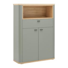 Highboard Lagos Salbeigr&uuml;n/Eiche Artisan